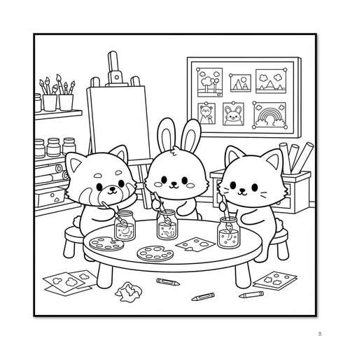 Pipo, Lulu and Mimi: The Workshop of Great Artists Coloring Pages Vol 2