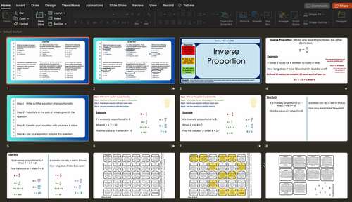 Inverse proportion full lesson by Amy Elliott | TPT