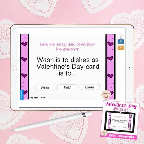 Valentine's Day Analogies Boom Cards by Speech Friend | TPT