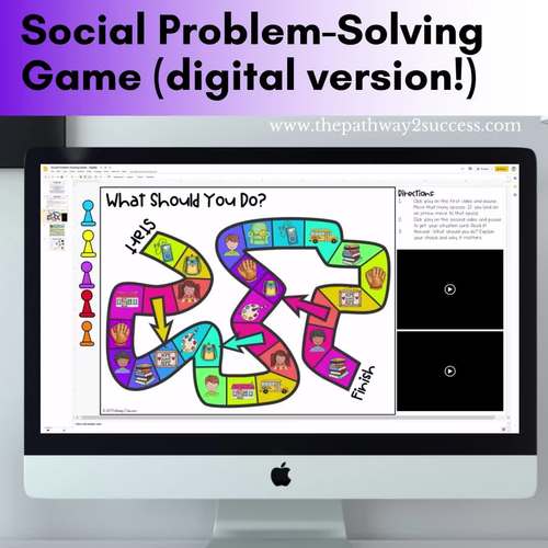 Social Problem Solving Board Game for Social Emotional Learning Skills