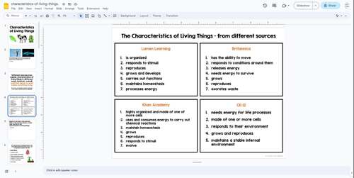 Characteristics of Living Things Interactive Lesson | TPT