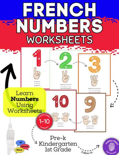 French Numbers Handwriting Worksheets: Learn Numbers 1-10 and Practice ...