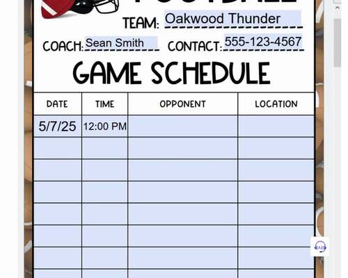 Soccer Coaching Bundle, Sports Practice & Game Day Schedule, Snack Sign ...