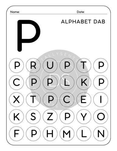 Alphabet Dab It Worksheet-Uppercase A-Z Dot Marker Activity | Pre-K to ...