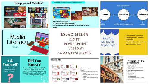 ESLAO - Media Literacy- Unit by Saman Resources | TPT