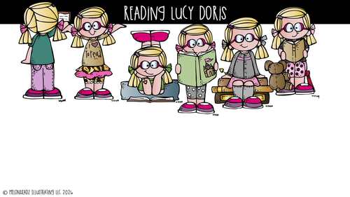 Reading clip art, Lucy Doris, Melonheadz Character COLORED Version