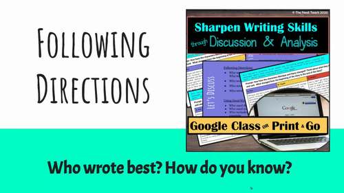 Writing Following Directions by The Neat Teach | TPT