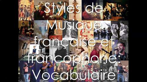 French Music Musical Genre Comprehensible Input Vocabulary Culture ...