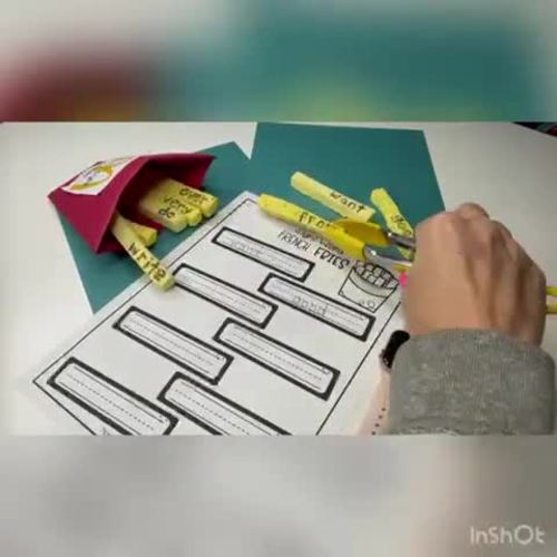 French Fry Sight Word Center | Sight Word Center | Letter Fluency Center