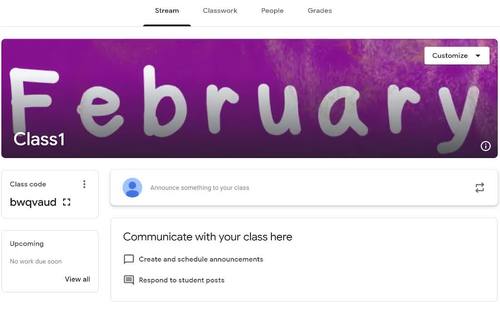 Animated Google Classroom Headers (February) Banners - Distance Learning