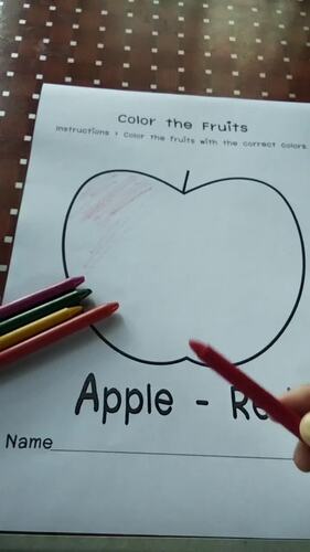 Fruit Vocabulary &Coloring Pack 10 Fruits | Color Flashcards ...