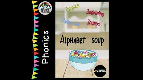 Alphabet Soup Letter Matching Game for Preschool and Kindergarten Centers