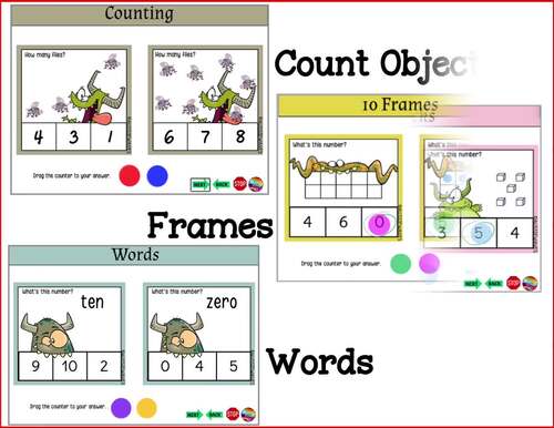 Counting Numbers 0-10 Digital Activities by Aussie Waves | TPT