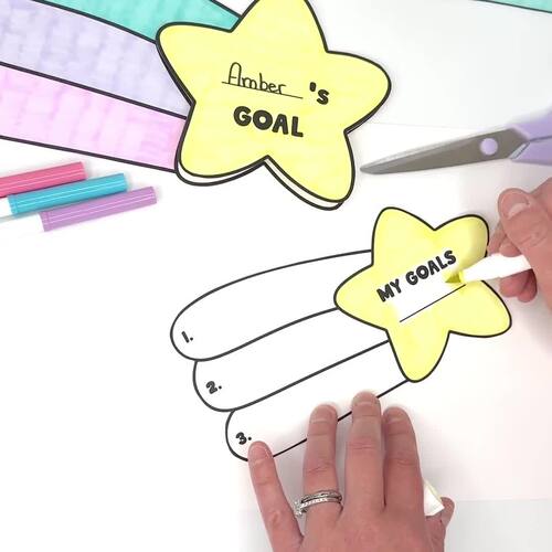 Goal Setting Craft for Goals Bulletin Board Including SMART Goals Template