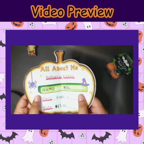 Halloween All About Me Craft Activity | Printable Booklet (K-4) | No-Prep