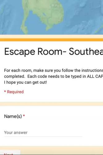 Southeast Asia Geography Digital Escape Room Breakout Room Digital Learning