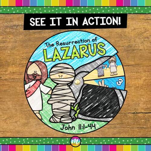 Lazarus Bible Story Wheel | Lazarus Bible Wheel | Retelling Bible Story ...
