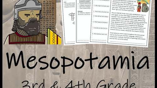 Ancient Mesopotamia Close Reading Comprehension Activity | 3rd Grade ...
