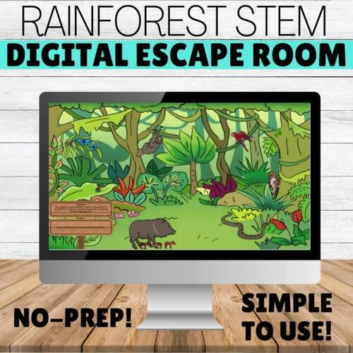 Rainforest Earth Day STEM Escape Room - A Fun No Prep Digital Breakout ...