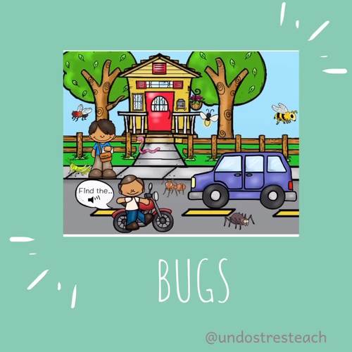 ESL / ELL Bugs Vocabulary Games Boom Cards by Un dos tres TEACH | TpT