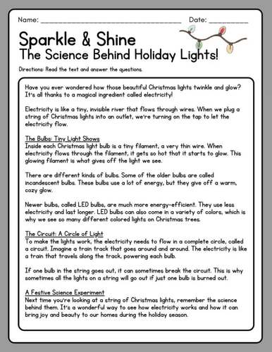 CHRISTMAS Reading Fluency and Comprehension Pack | Winter Passages ...
