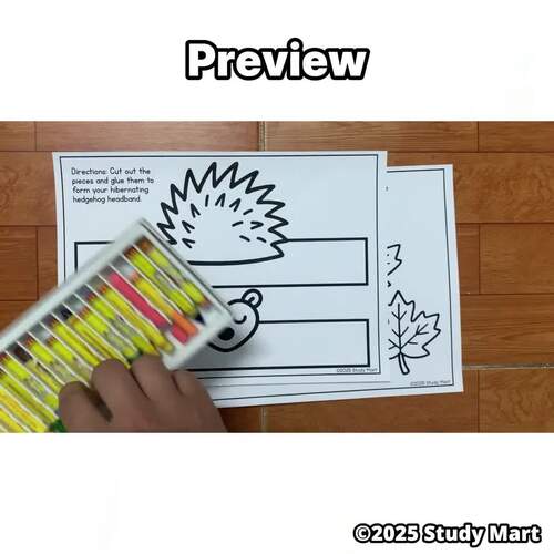 Hibernation Hedgehog Hat/Headband Craft | Winter Animal Headband Activity