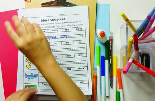 R-Controlled Vowels Sentence Worksheets | Sentence Writing and Structure