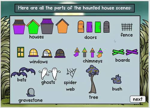 Halloween Follow Directions Make a Haunted House Boom Deck | TPT