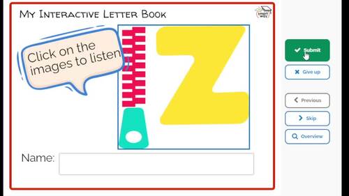 Letter Z Interactive Book for Kindergarten | Alphabet Activities Boom cards