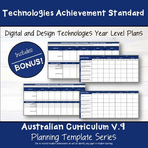 V9 Australian Curriculum TECHNOLOGIES ACHIEVEMENT STANDARD CHECKLISTS ...