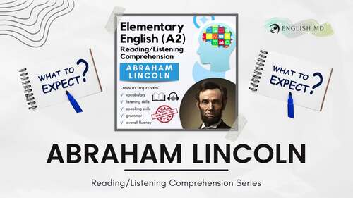 Abraham Lincoln - Listening/Reading Comprehension (A2) by English MD