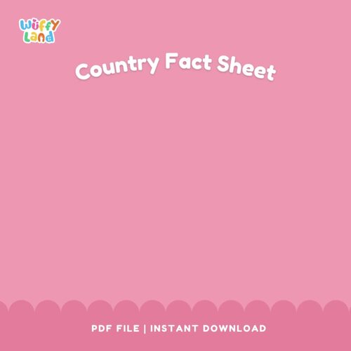 Country Fact Sheet Printables | 64 Countries | Educational Printable ...