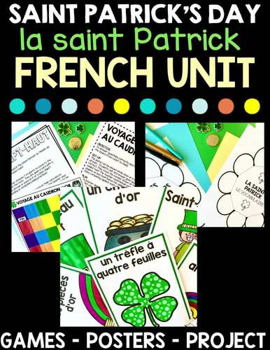la saint patrick Core French St Patricks Day Unit by The Beaming Teacher
