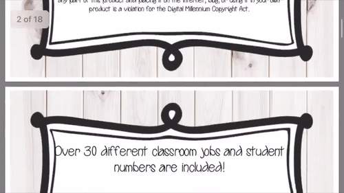 Shiplap Theme Editable Job Chart by Crafty Curriculum | TPT