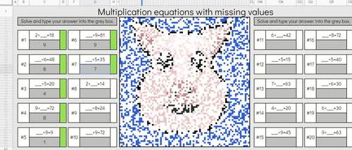 Digital Math Pixel Art | 4th Grade Fluency - Multiplication With ...