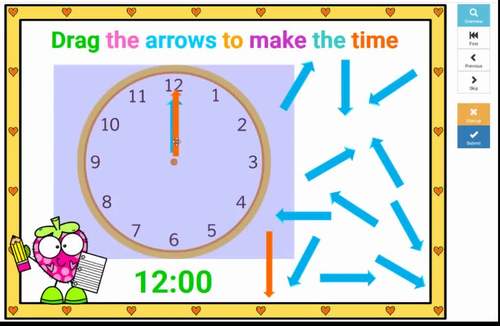 Make a Clock Boom Cards Digital Math Task Cards Digital Math Centers