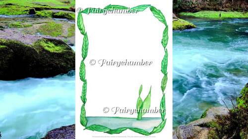 Magical Watercolor Mermaid Border Clip Art by Fairychamber | TPT