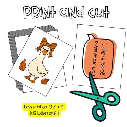 Goose Affirmations Bulletin Board Kit | Fall Positive Classroom Decor ...