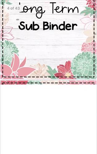 Digital Substitute Binder *EDITABLE* by Fifth Grade Mermaid | TPT