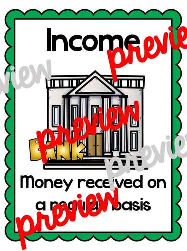 Financial Literacy Unit Kindergarten 1st Grade Needs and Wants Goods ...