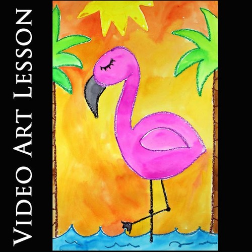 FLAMINGO Summer End of the Year Activity | Art Lesson Drawing ...