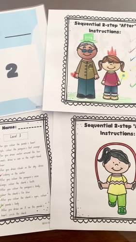 'After' Following Directions Activity - Temporal Concepts by The Fluffy SLP