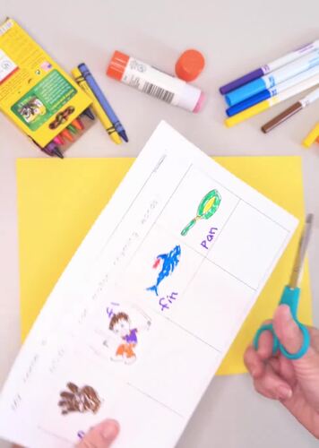 Rhyming Cut and Paste Onset and Rhyme Phonological Awareness Worksheets #4