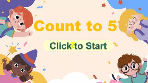 Spring How many? Numbers Counting up to 5 Visual Task Cards+ digital game