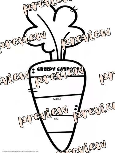 Creepy Carrots Craft and Retelling Book Companion by Anh Huynh | TPT