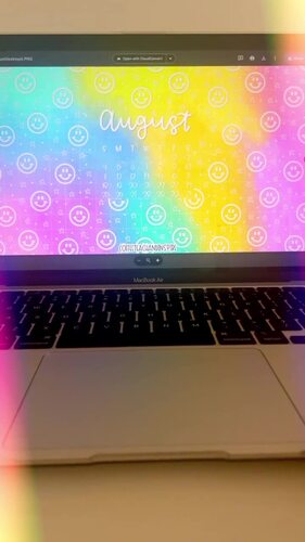 August Desktop Wallpaper & Backgrounds for Back to School | Bright Rainbow