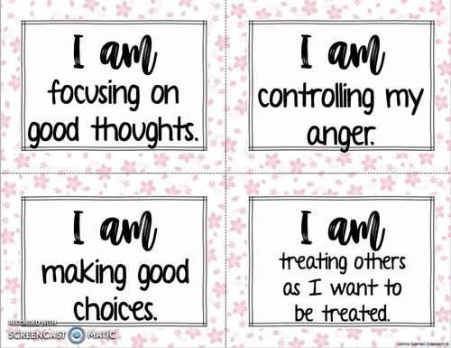Affirmation Station mirror positive affirmations calming social ...