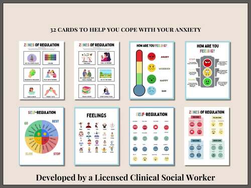 Emotional Regulation self-regulation flashcards, calming corner tools