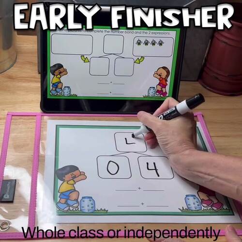Number Bonds with Pictures & Expressions 1st Grade Early Finishers Math ...