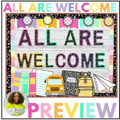 All Are Welcome Bulletin Board Kit by Tales of Patty Pepper | TPT